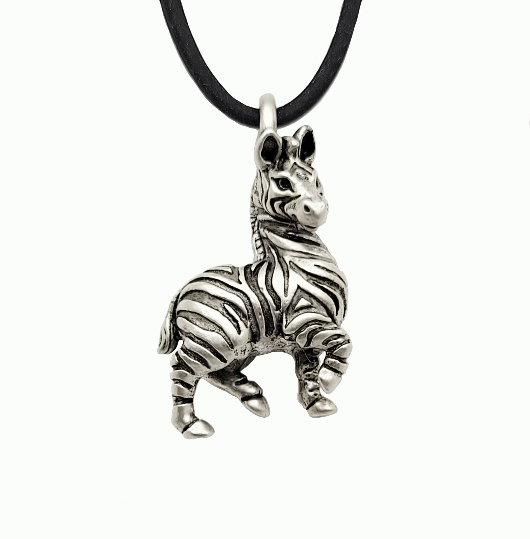 Zebra Pendant in Silver Plate – The Sparkling Pebble